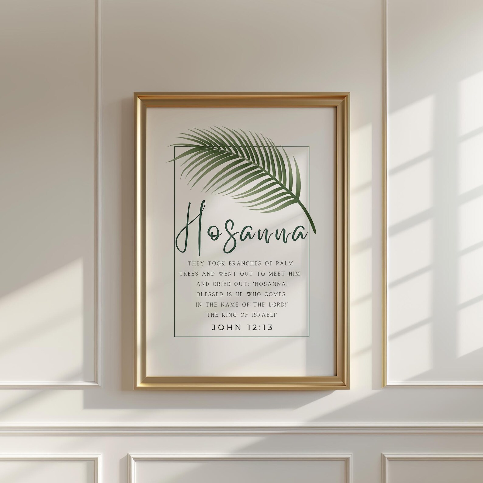 Hosanna Palm Sunday Print: Christian Bible Verse Wall Art (digital ...
