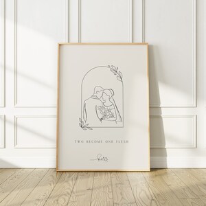 Christian Marriage Wedding Art Christian Married Couple Poster, Two ...