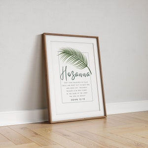 Hosanna in the Highest, Christian Wall Art Print, Easter Palm Leaf ...