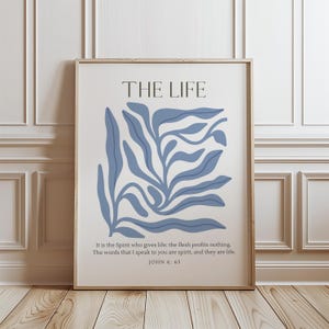Blue Christian Wall Art Set of 3, the Way the Truth and the Life ...