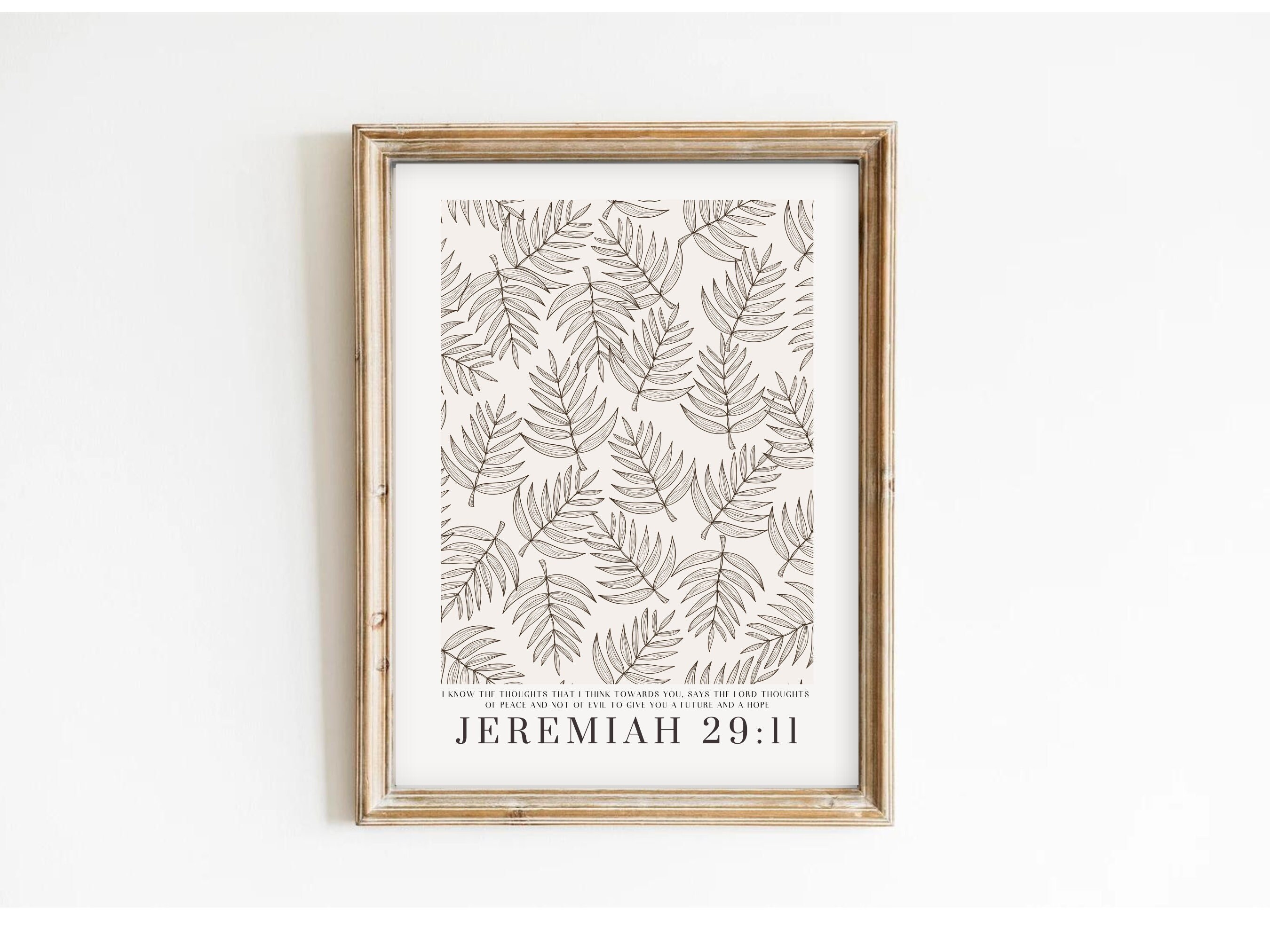 Jeremiah 29:11 Minimal Bible Verse Art Flower Market Christian - Etsy