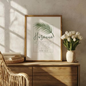 Hosanna Palm Sunday Print: Christian Bible Verse Wall Art (digital ...