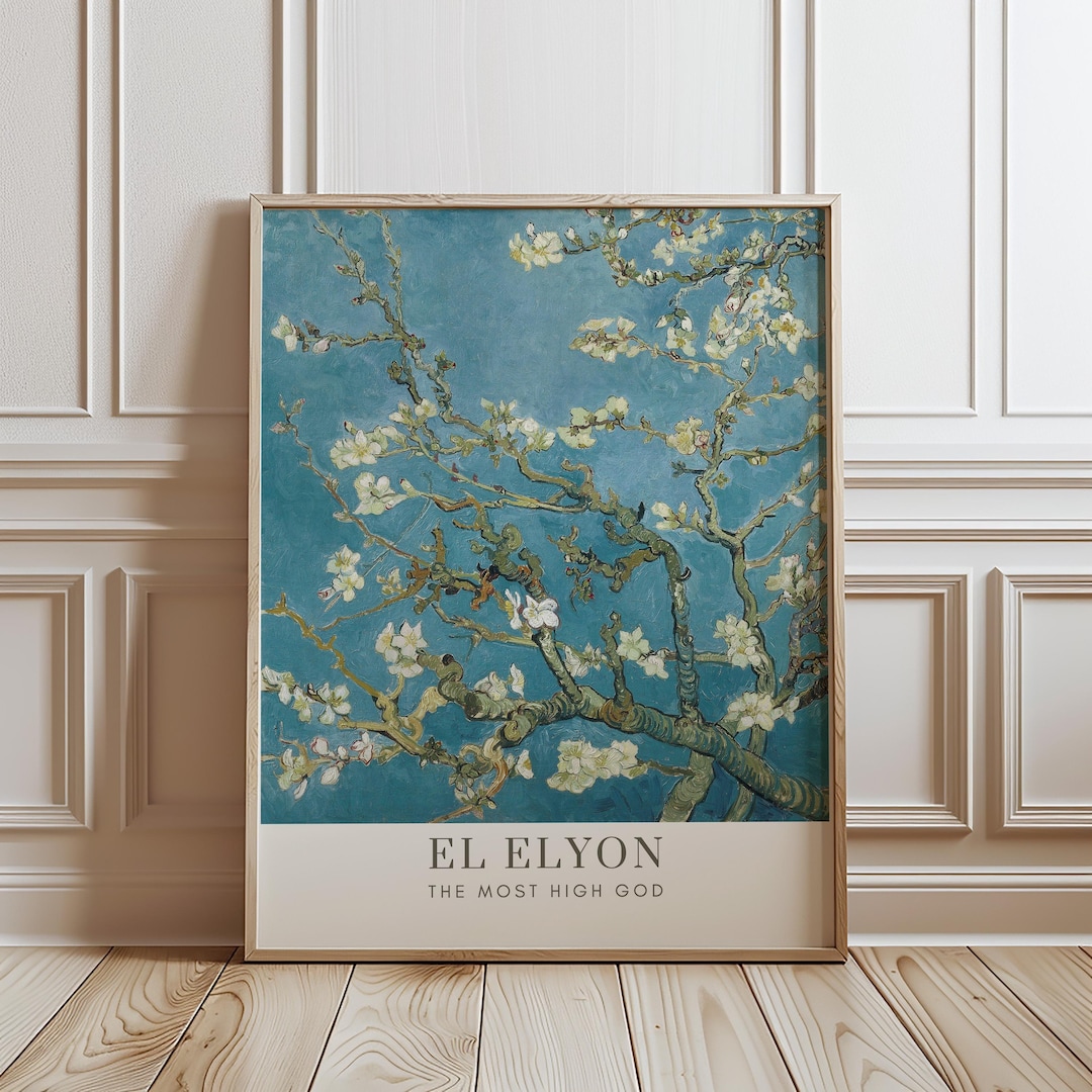 El Elyon, Hebrew Name of God Wall Art, Vintage Botanical Poster, the ...