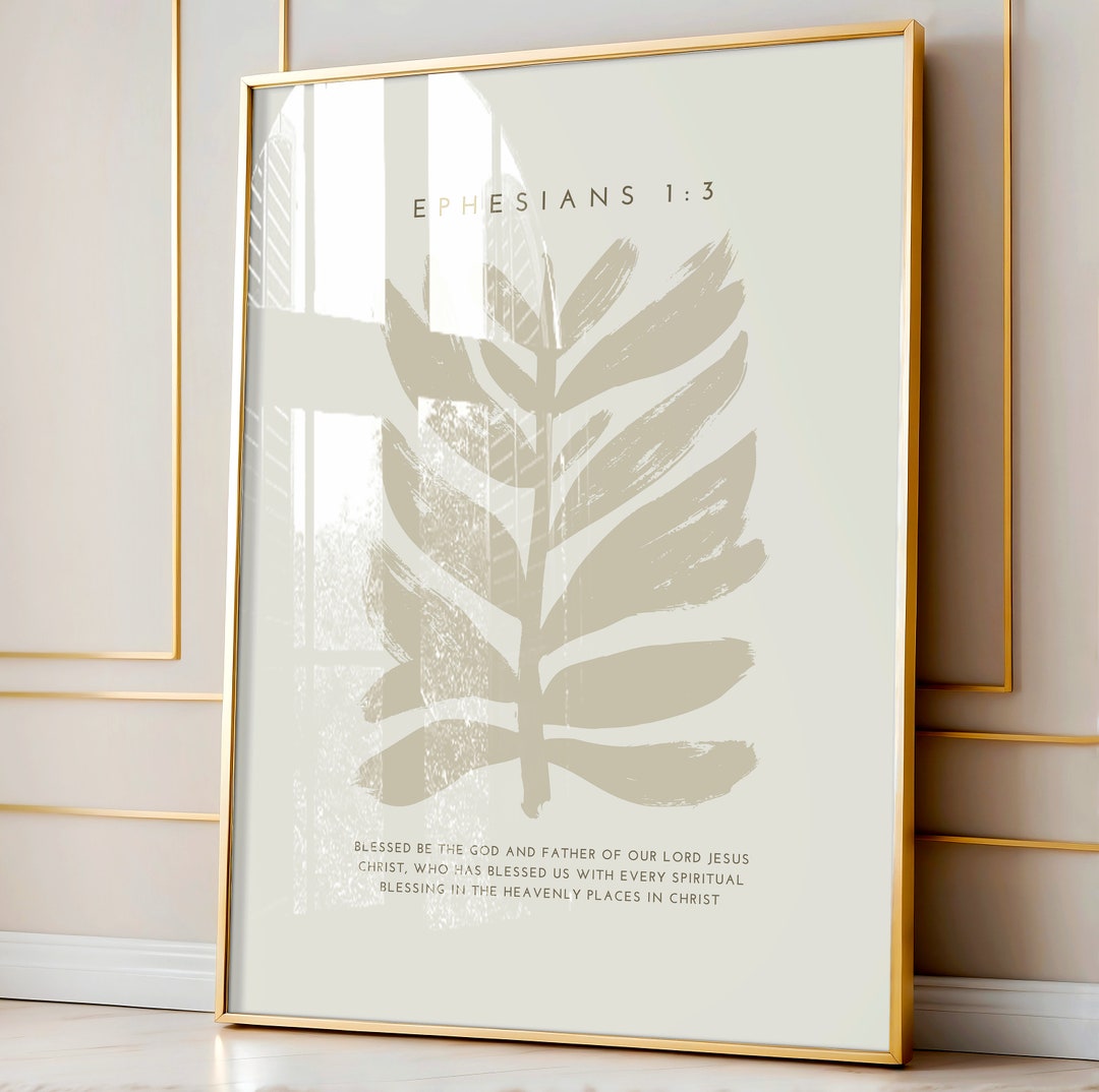 Modern Christian Wall Art Beige, Neutral Christian Abstract Art ...