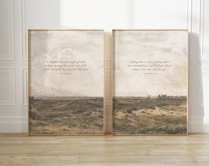Go and Make Disciples of All Nations Printable Wall Art Matthew 28:19 Print Bible Verse Print Go ...