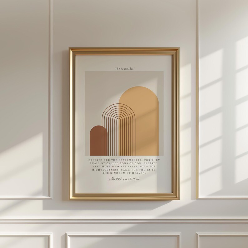 The Beatitudes, Printable Christian Wall Art, Sermon on the Mount ...
