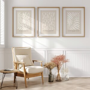 Aesthetic Christian Wall Art Set of 3 Printable Modern Bible Art, Beige ...