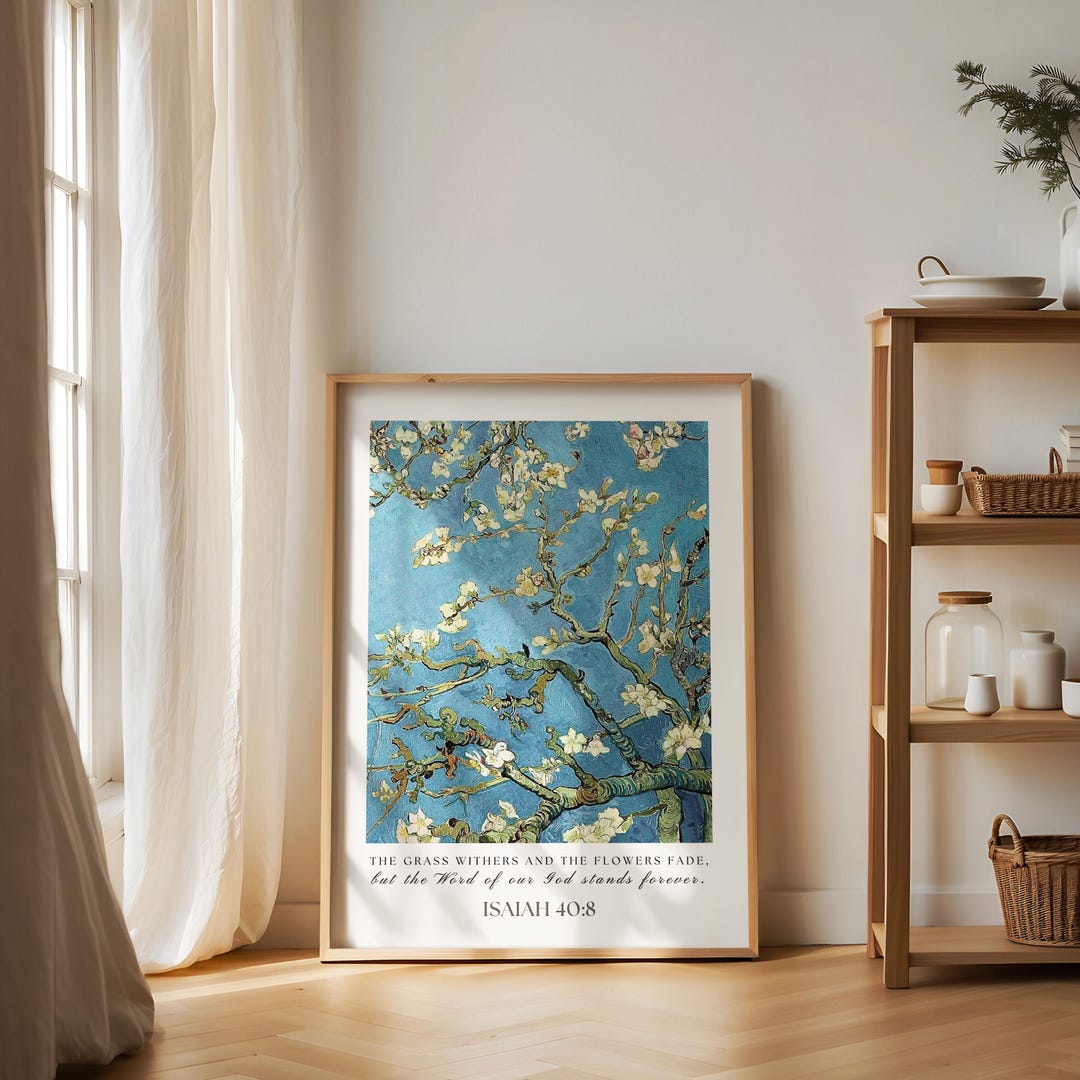 Isaiah 40:8 the Grass Withers, the Flower Fades, Christian Wall Art ...