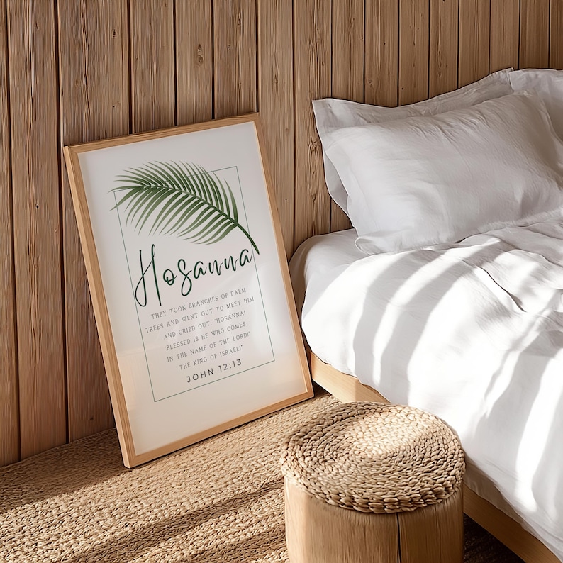 Hosanna Palm Sunday Print: Christian Bible Verse Wall Art (digital ...