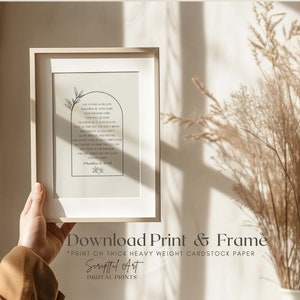 Our Father the Lords Prayer, Minimal Bible Verse Wall Art, Subtle ...