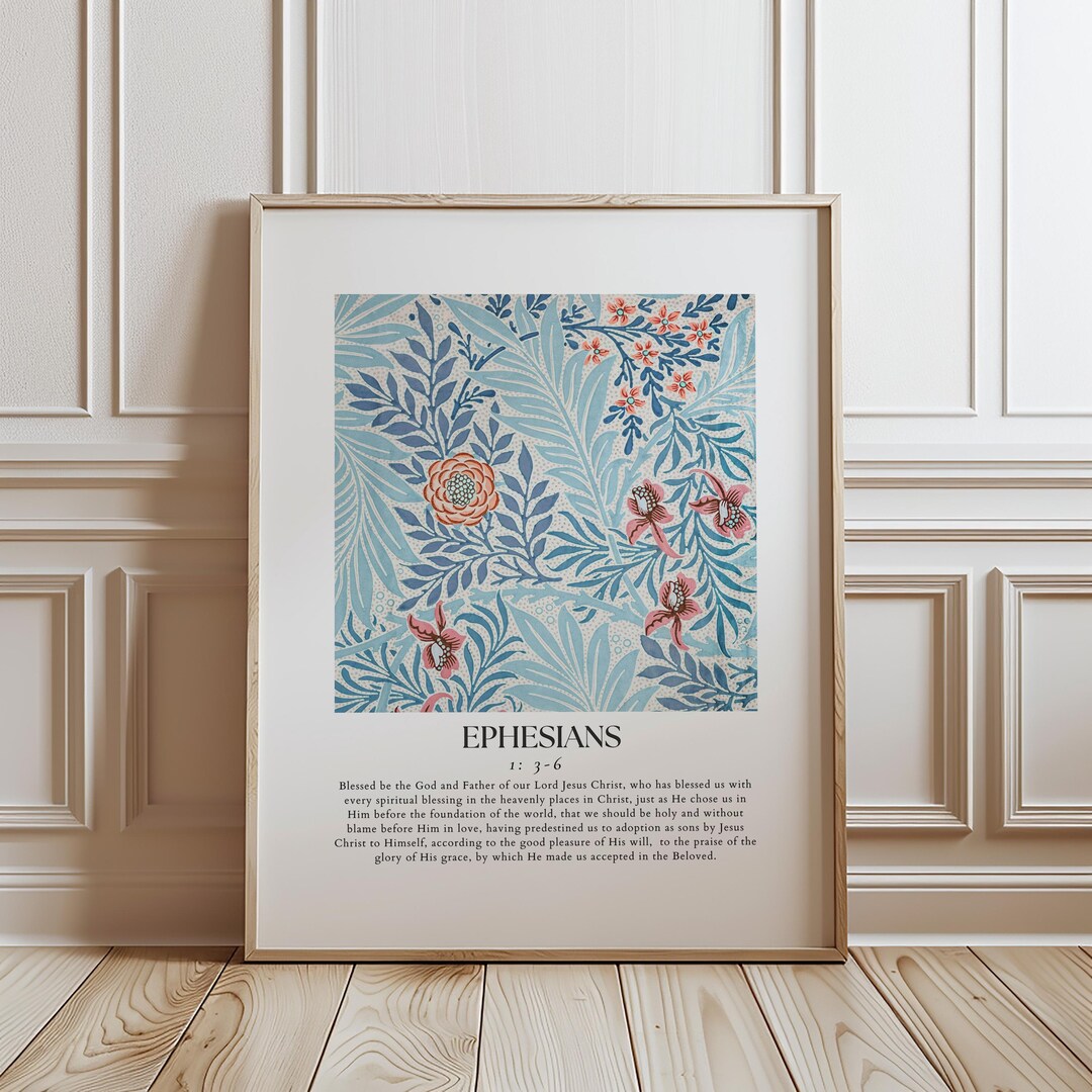 Vintage Floral Bible Verse Print, Christian Wall Art (digital Download ...