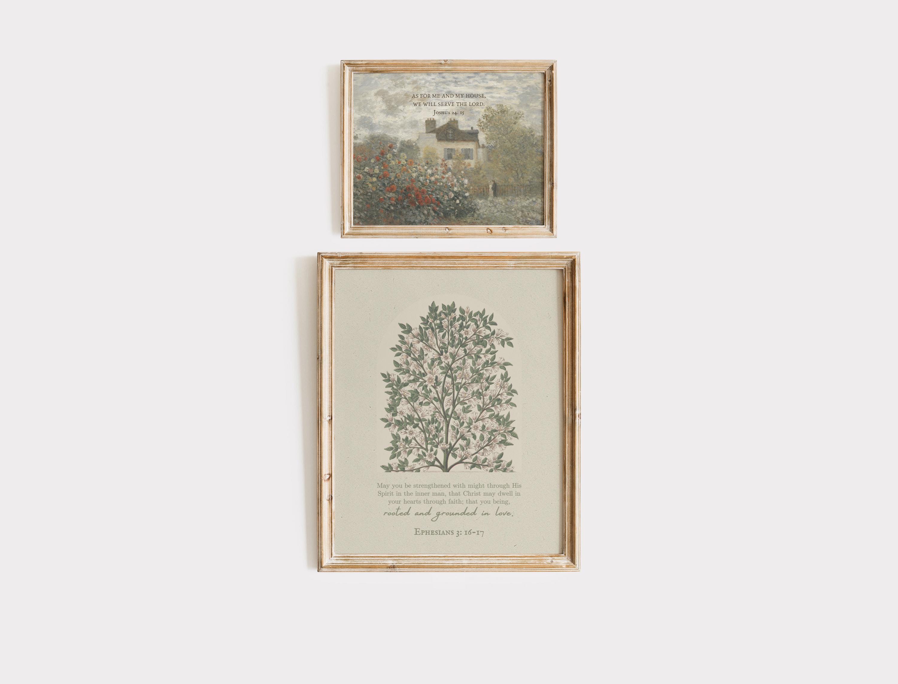 Scripture Gallery Wall Art Cottagecore Vintage Bible Verse Prints Set ...