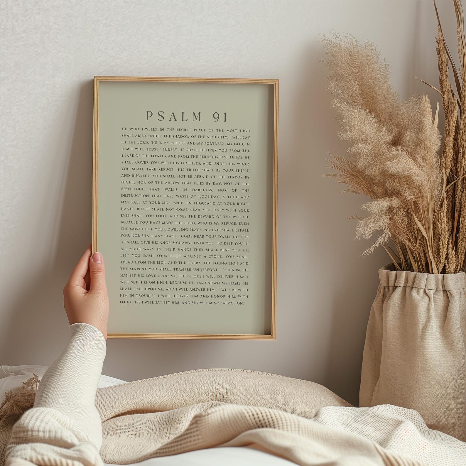 Psalm 91 Print: Sage Green Christian Bible Verse (digital Download) - Etsy