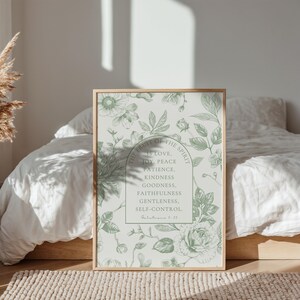Christian Wall Art Sage Green Fruit of the Spirit, Galatians 5:22 ...
