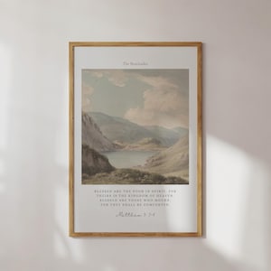 The Beatitudes, Sermon on the Mount, Matthew 5: 3-12, Christian Vintage ...