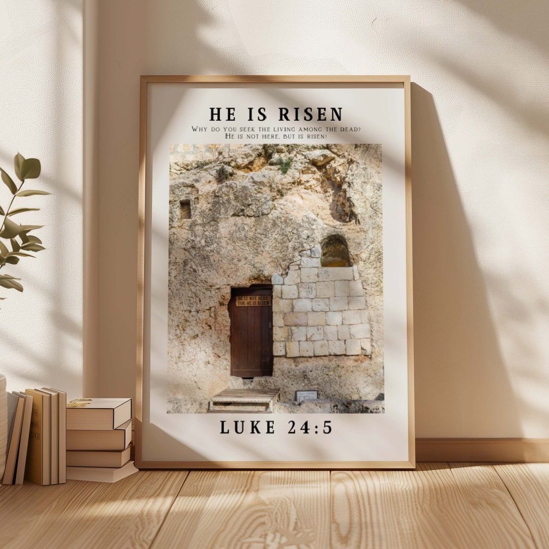 He is Risen, Empty Tomb of Jesus in Jerusalem, Resurrection Sunday ...