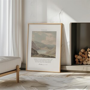 The Beatitudes, Sermon on the Mount, Matthew 5: 3-12, Christian Vintage ...