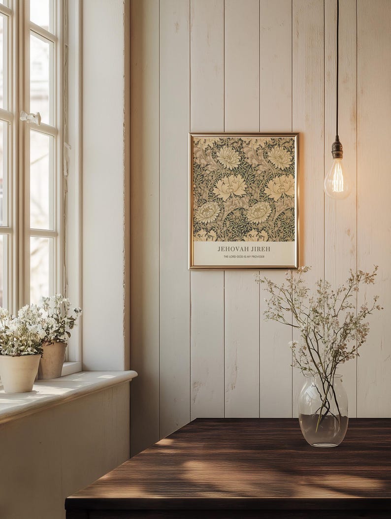 Jehovah Jireh, Hebrew Name of God, Floral Christian Wall Art (digital ...