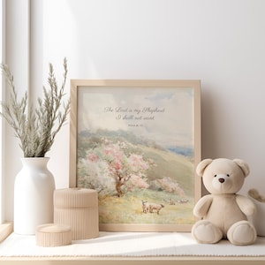 Psalm 23, the Lord is My Shepherd, Printable Christian Vintage ...