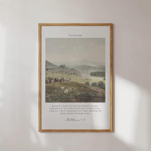 The Beatitudes, Sermon on the Mount, Matthew 5: 3-12, Christian Vintage ...