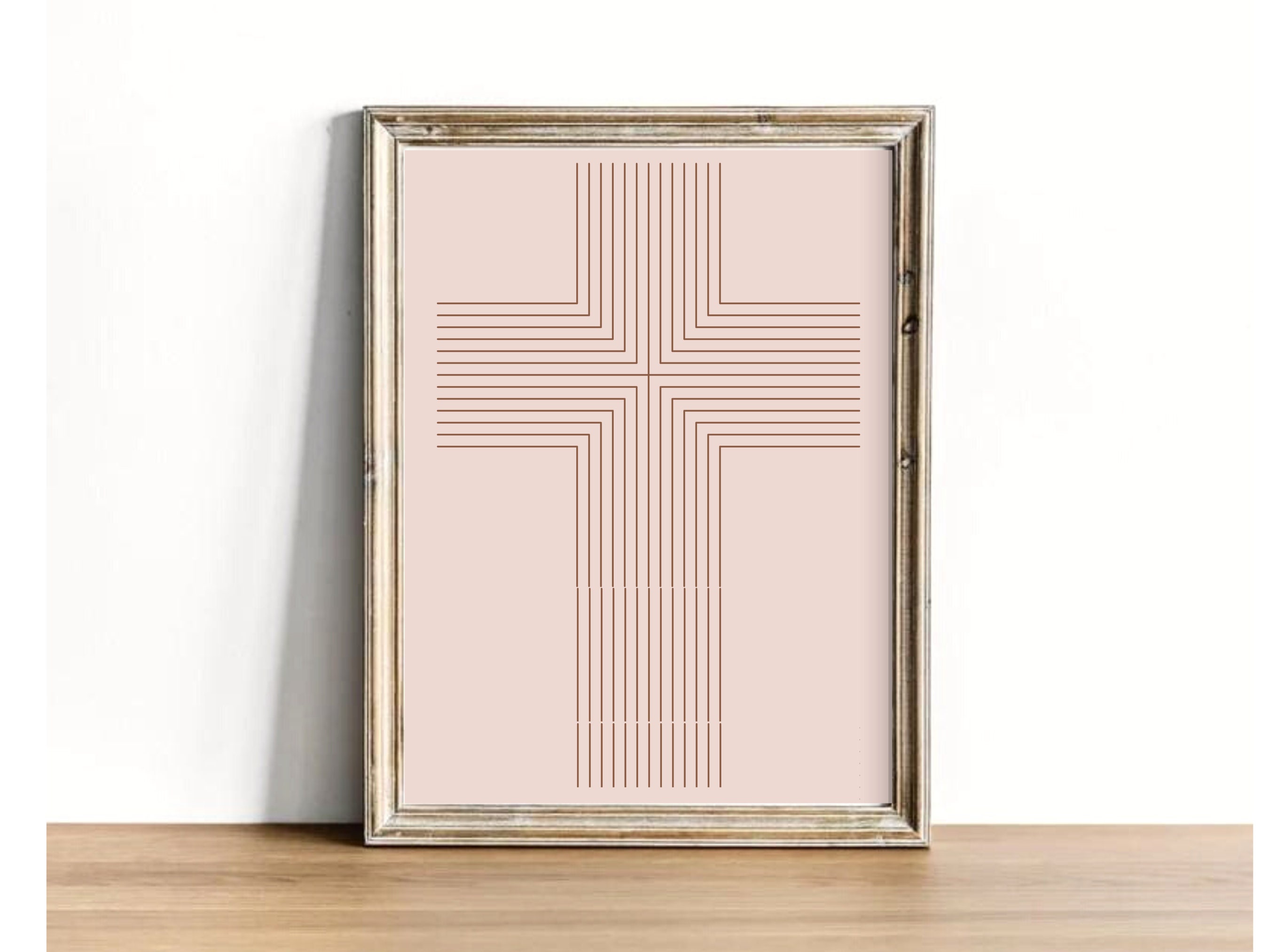 Minimalist Christian Wall Art Printable Christian Cross - Etsy