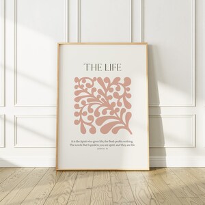 Christian Wall Art Pink, Set of 3, the Way the Truth the Life Wall Art ...