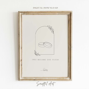 Christian Marriage Printable, Wedding Rings Line Art, Christian Wedding ...