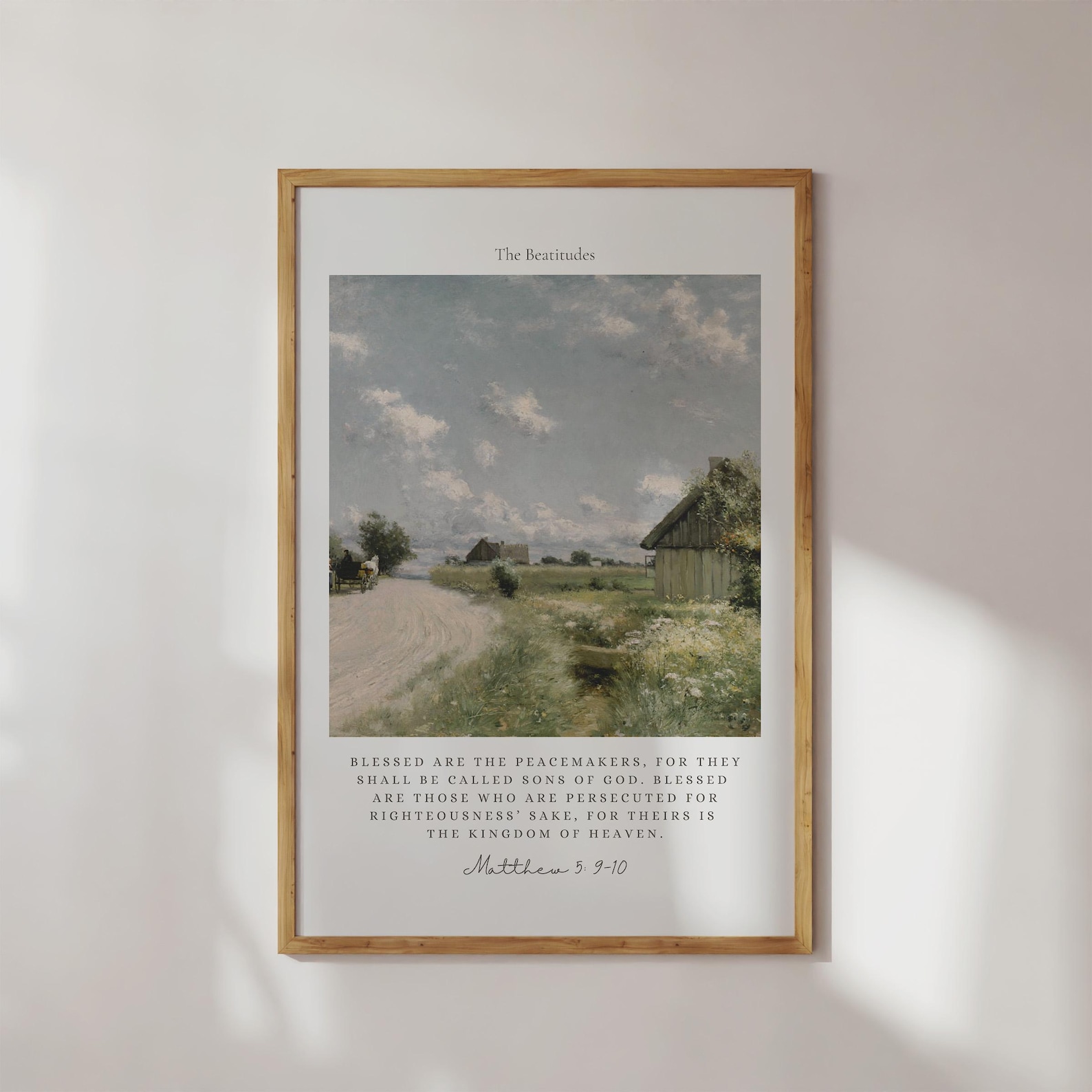 Vintage Christian Wall Art, the Beatitudes, Sermon on the Mount ...