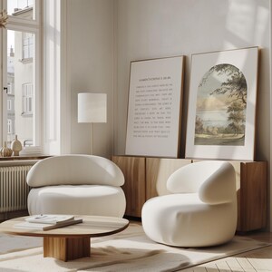 Christian Wall Art Set of 2, Tree Vintage Landscape Bible Prints, His ...