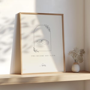 Christian Marriage Printable, Wedding Rings Line Art, Christian Wedding ...