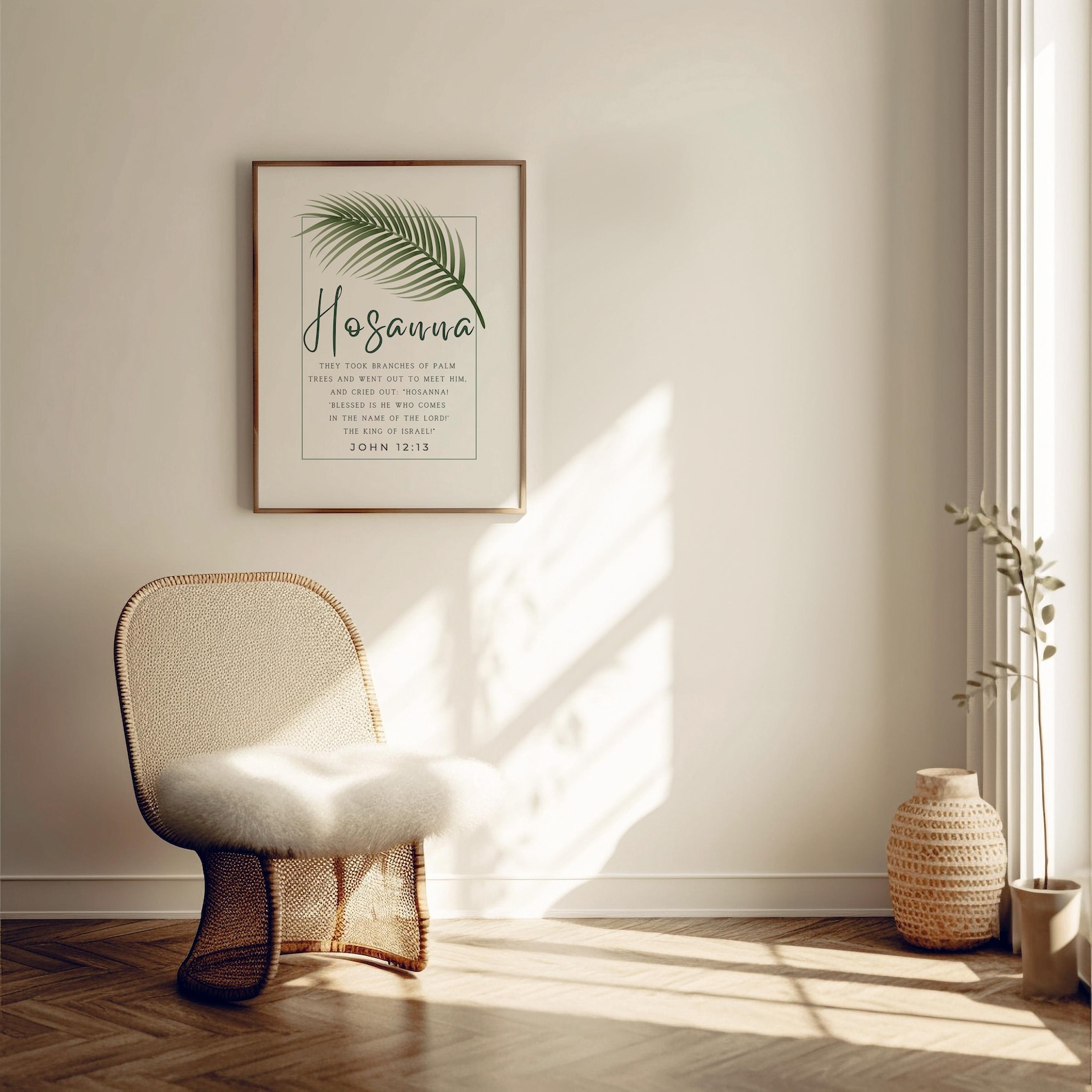 Hosanna Palm Sunday Print: Christian Bible Verse Wall Art (digital ...