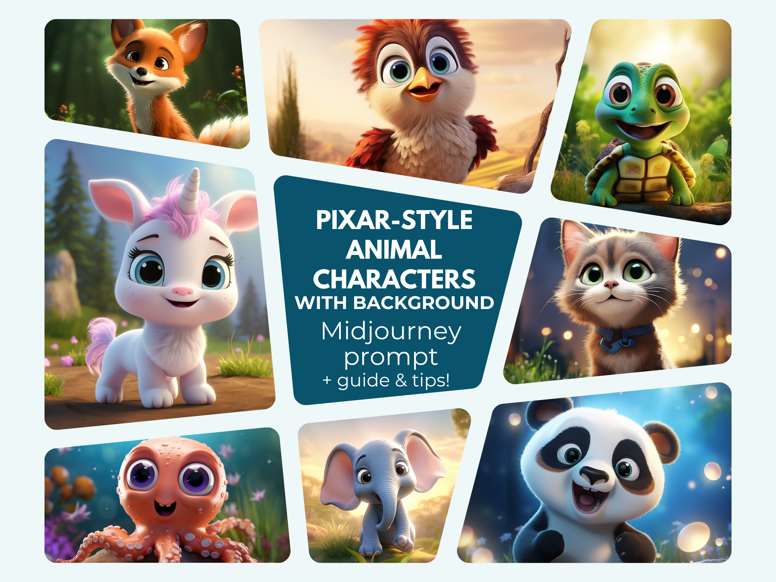 Midjourney Prompt for Pixar Style Animal Character Scenes, Midjourney ...