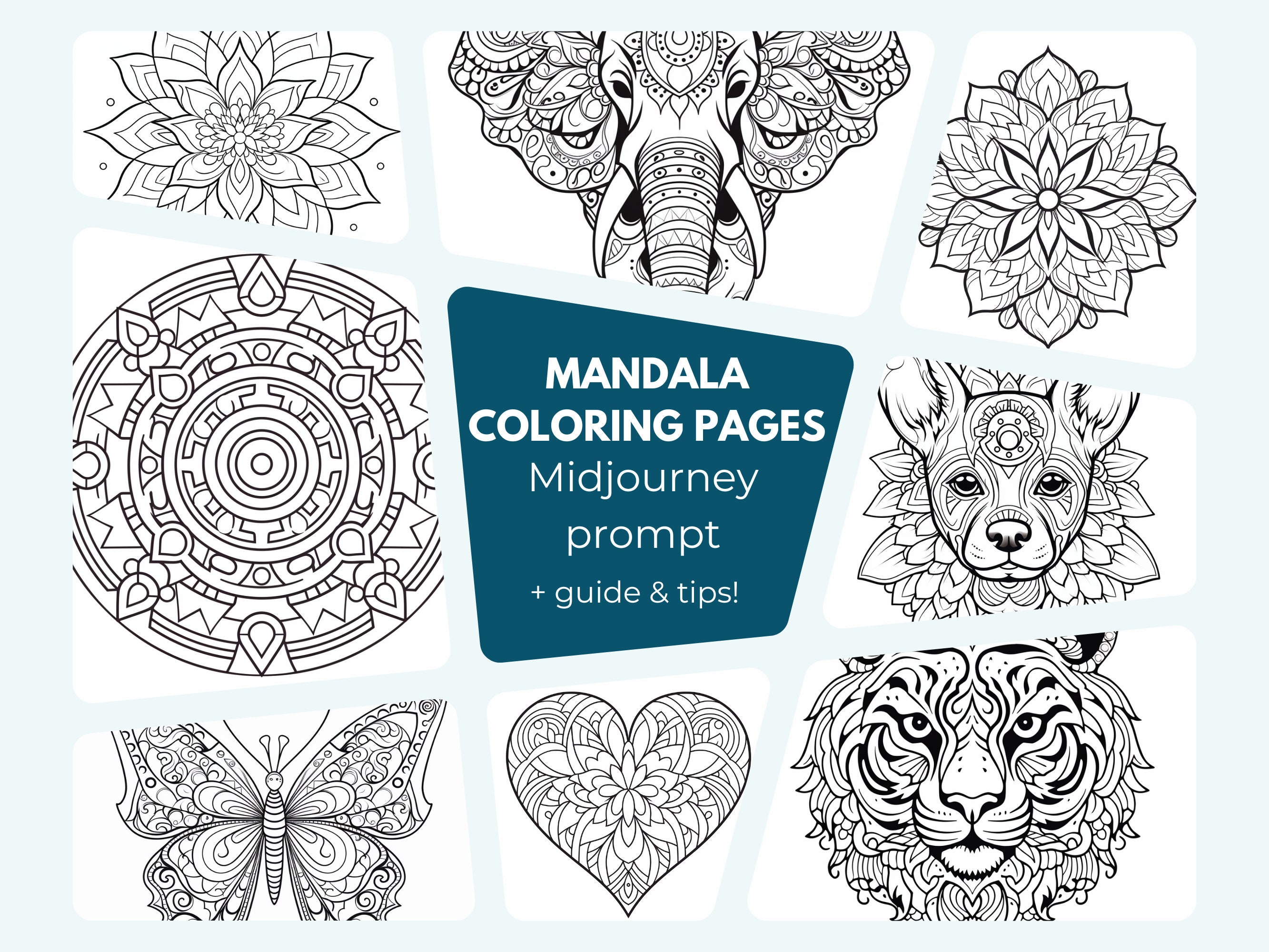 Mandala Coloring Pages Midjourney Prompt | High Quality Midjourney ...