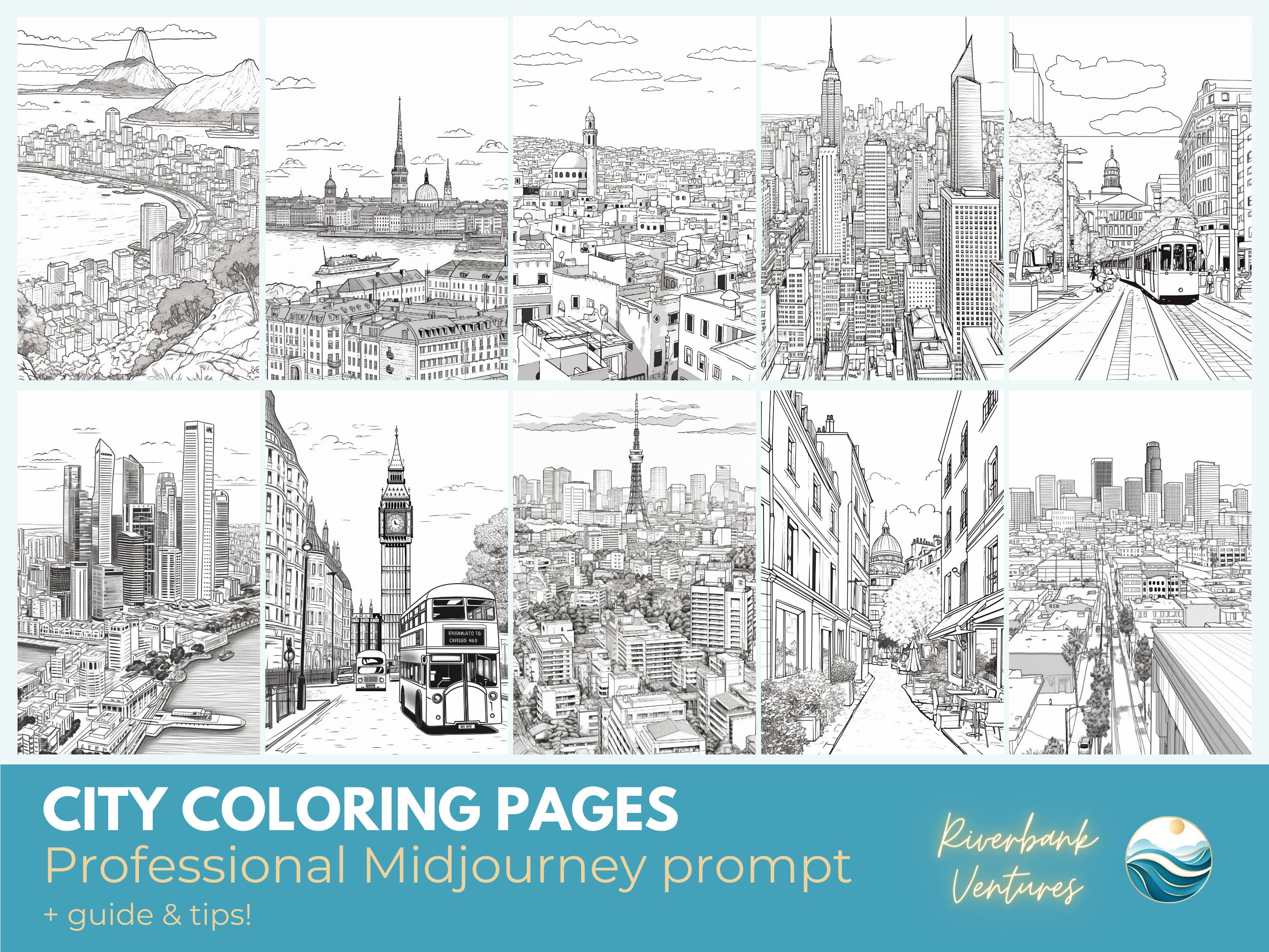 River Bank Coloring Page