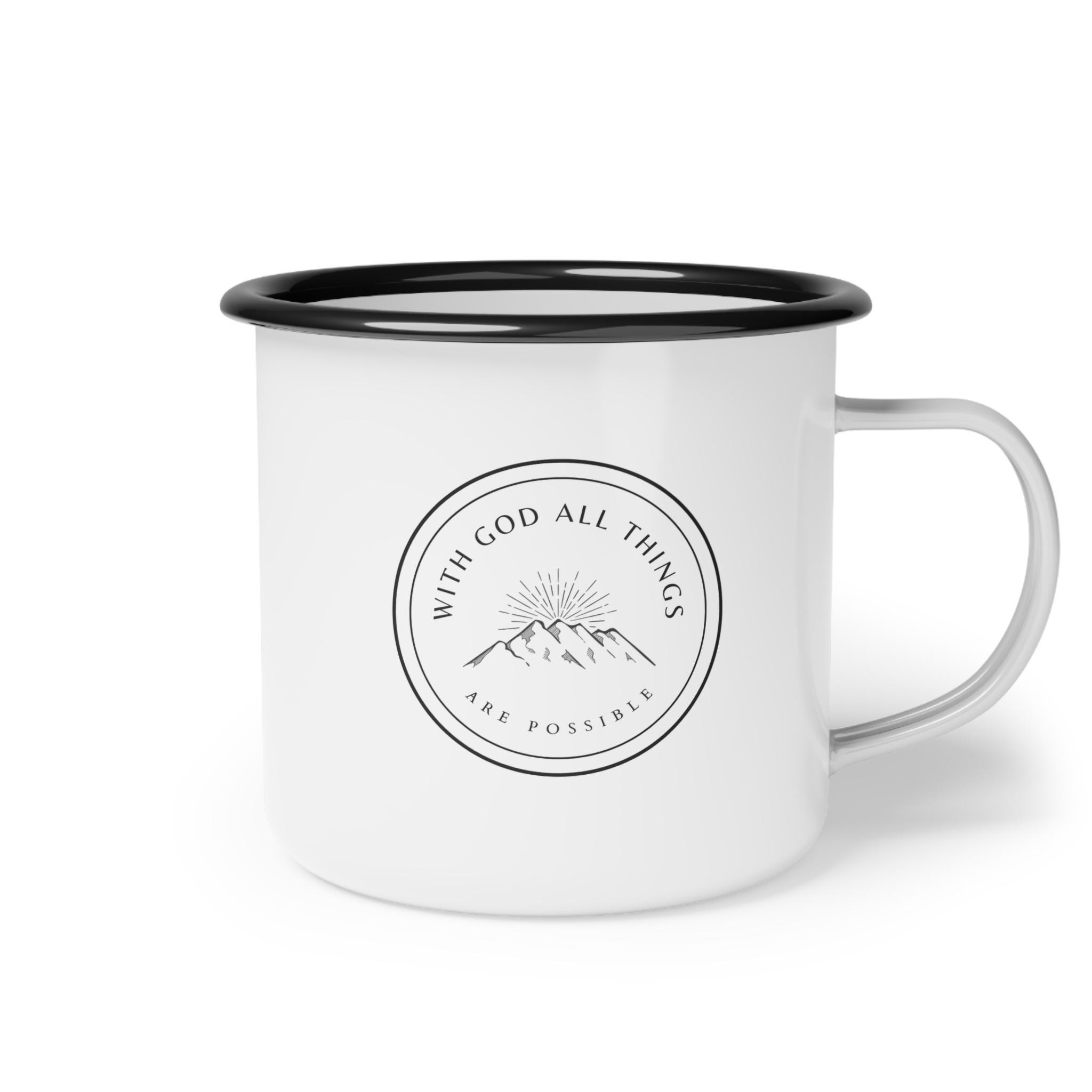 Bible Verse Camping Mug Matthew 19:26, Godly Mug Gift, Christian Mugs ...