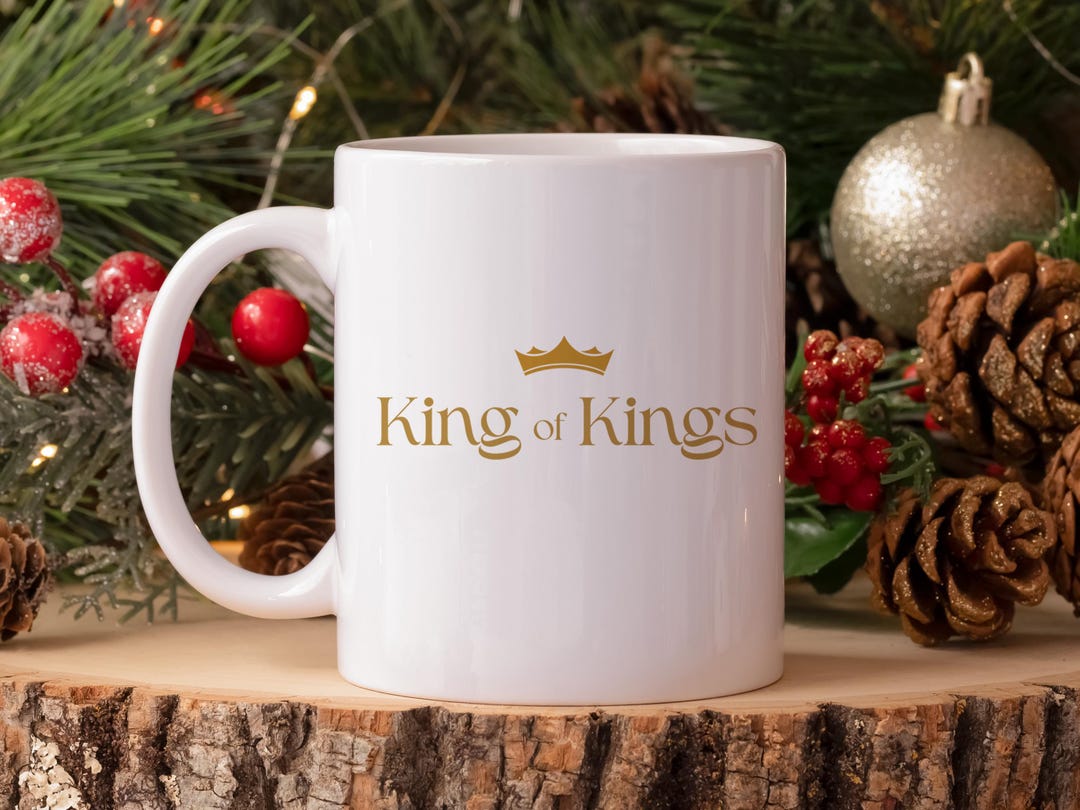 King of Kings Names of Jesus Coffee Cup, Gold Christian Ceramic Mug ...