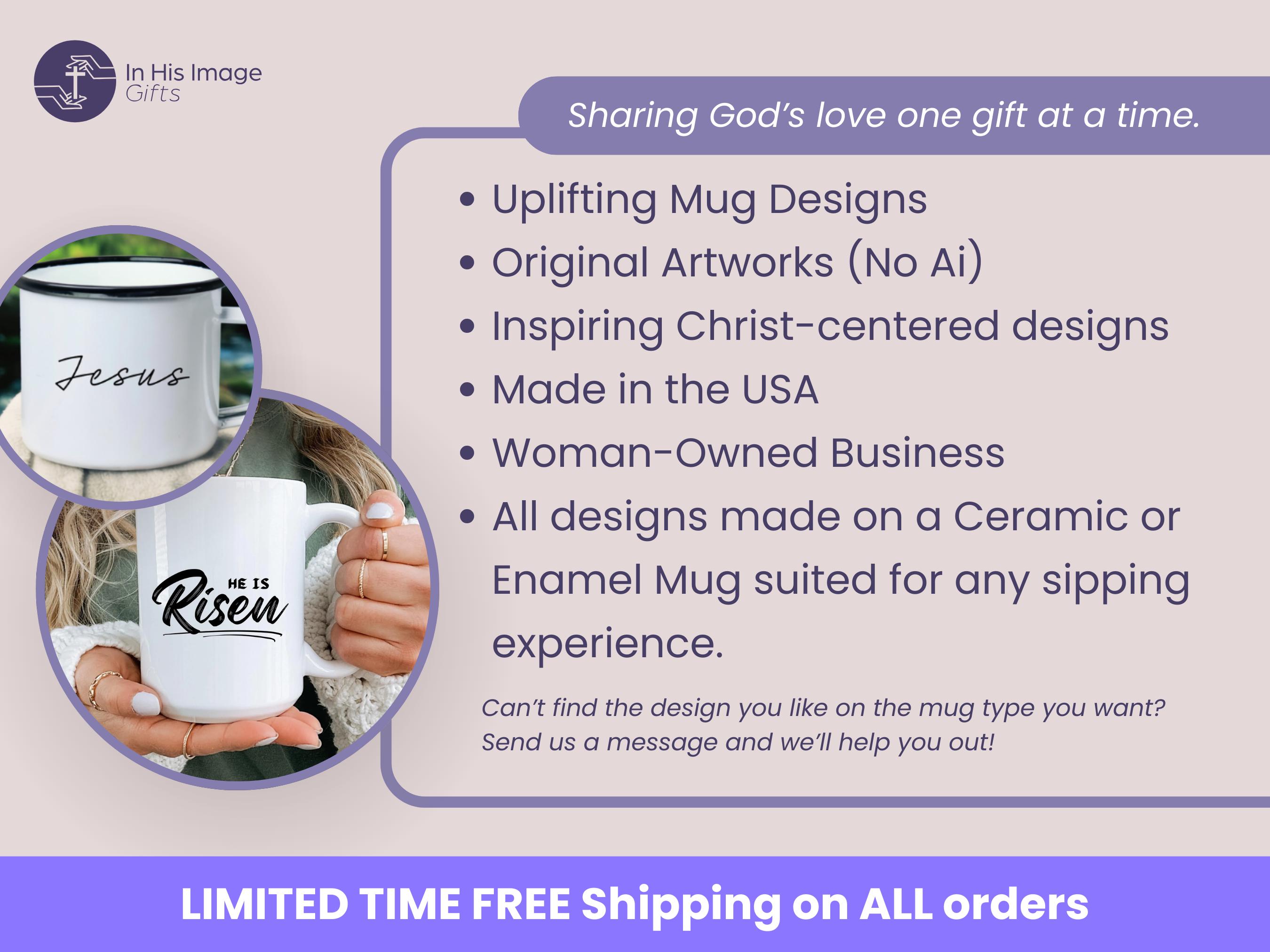 God is Good Heart Mug - Christian Coffee Mug With Positive Affirmations ...