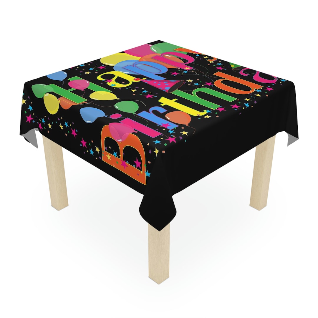 Happy Birthday Tablecloth - Etsy