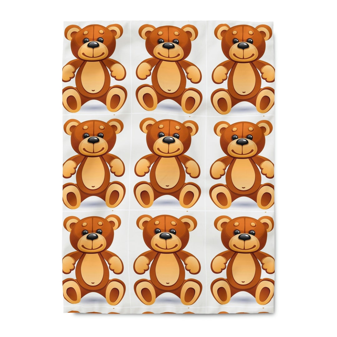 Teddy Bear Twin Bed Duvet Cover - Etsy