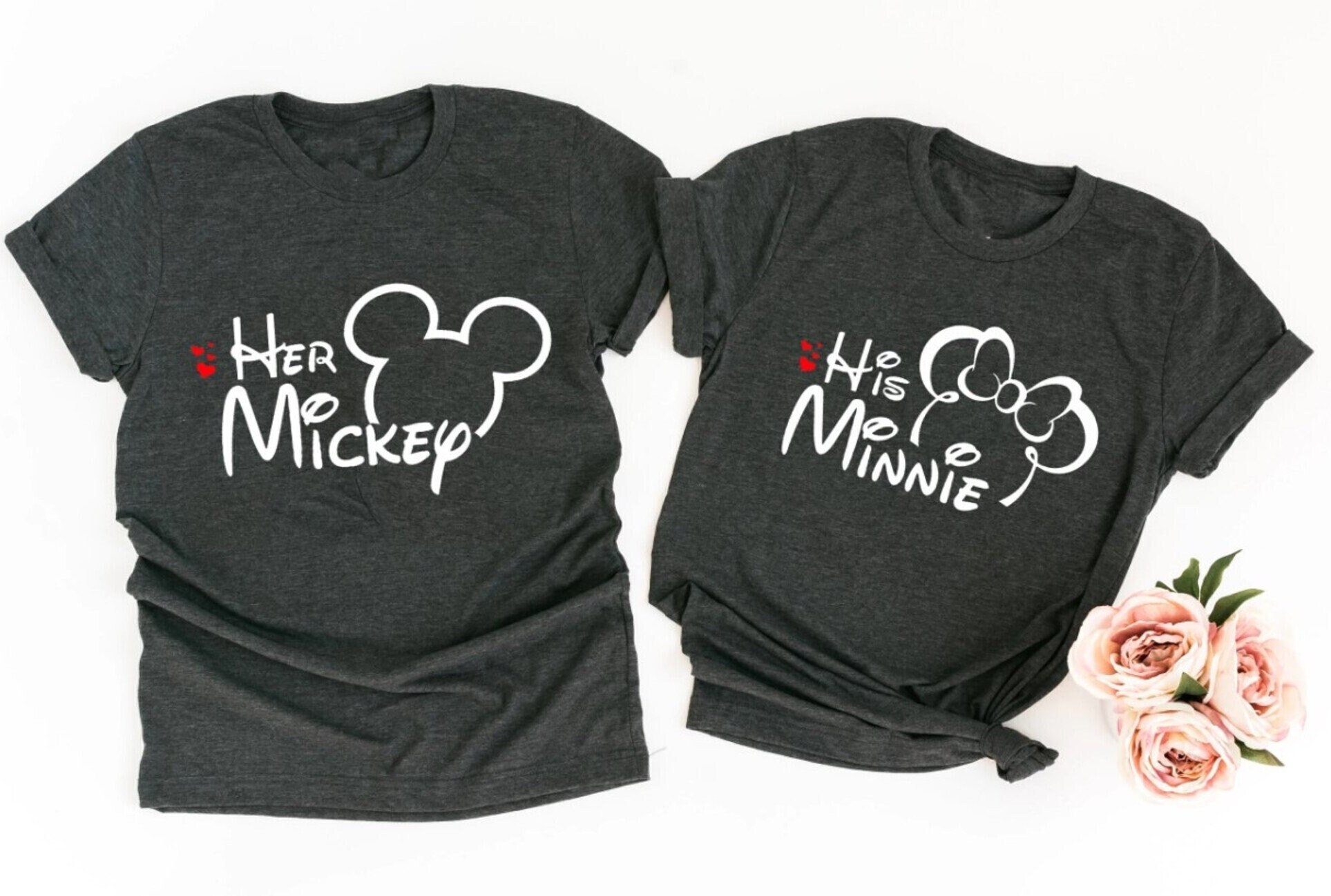 His Mickey His Minnie Matching Shirts, Disneyland Vacation 2024, Lovely ...