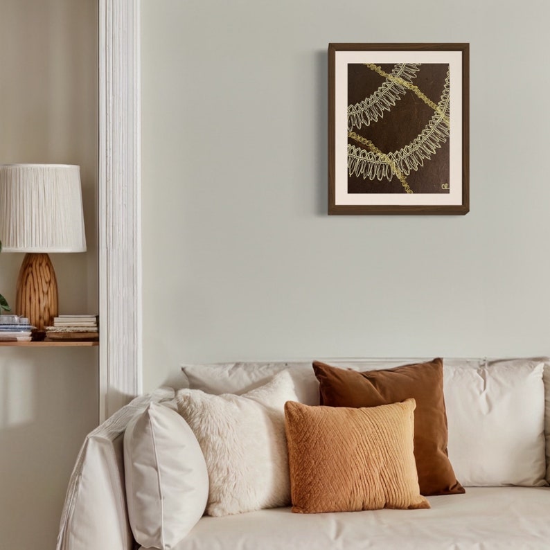 Ginger and Pikake Lei, Cream on Brown Banana Leaf Paper, Variation ...