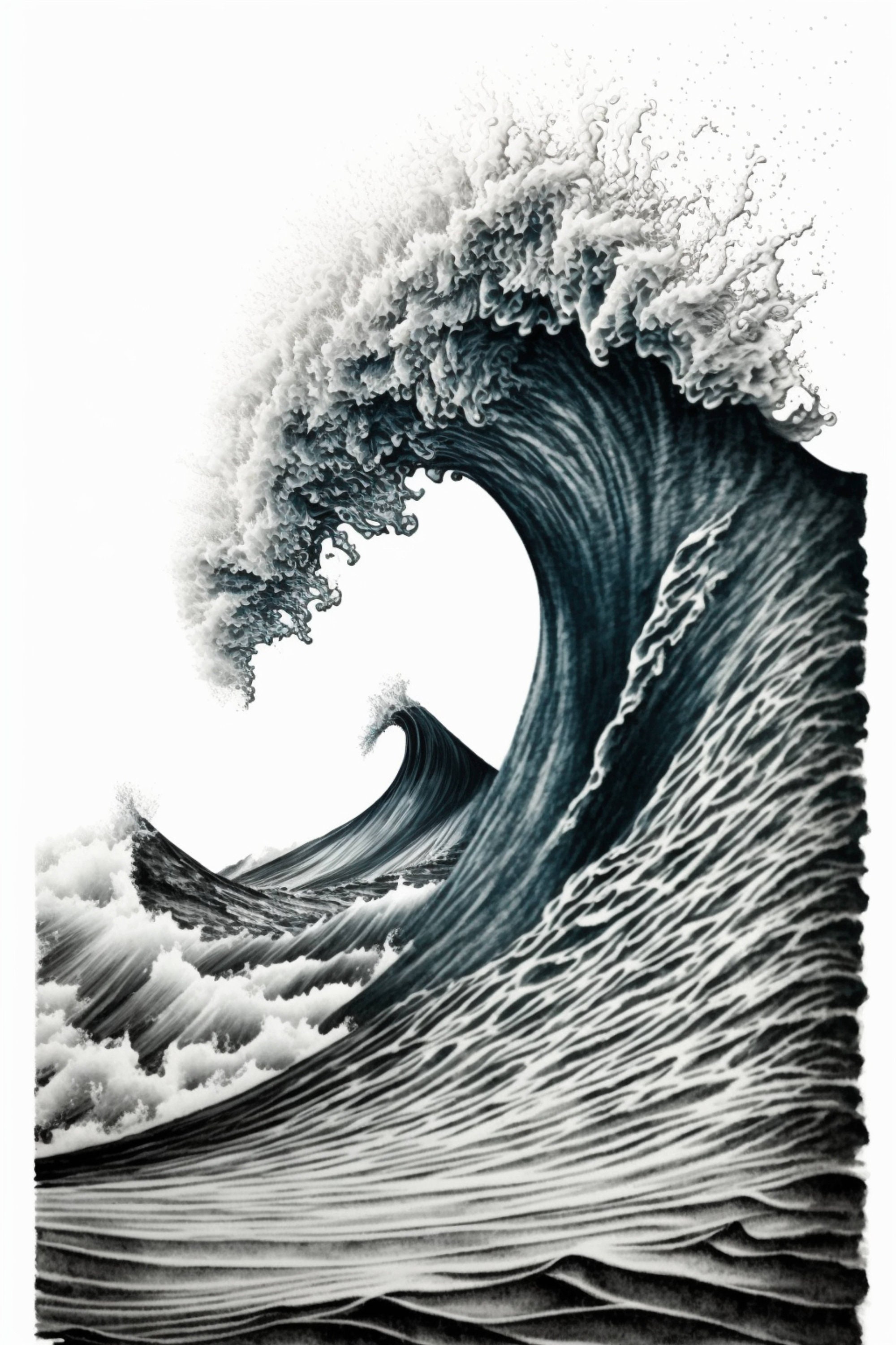 Wave Print, Digital Download, Printable Art, Ocean Print, Ocean Art ...