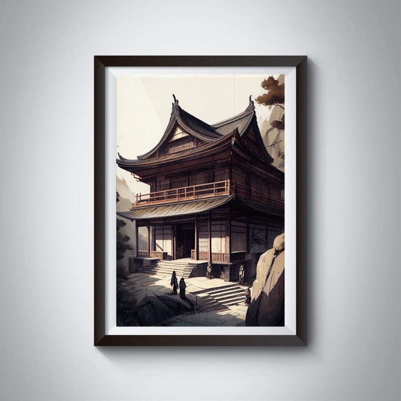 Japanese Dojo Art Living Room Wall Art Home Decor - Etsy
