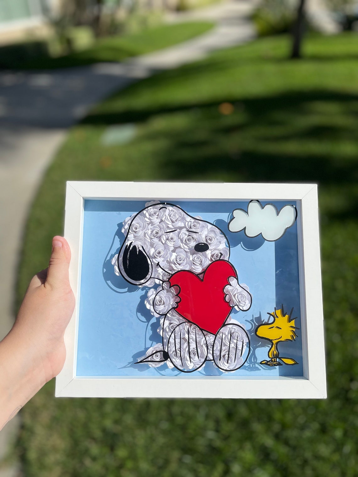 Snoopy Rose Shadowbox - Etsy