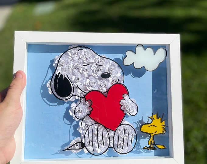 Snoopy Rose Shadowbox - Etsy