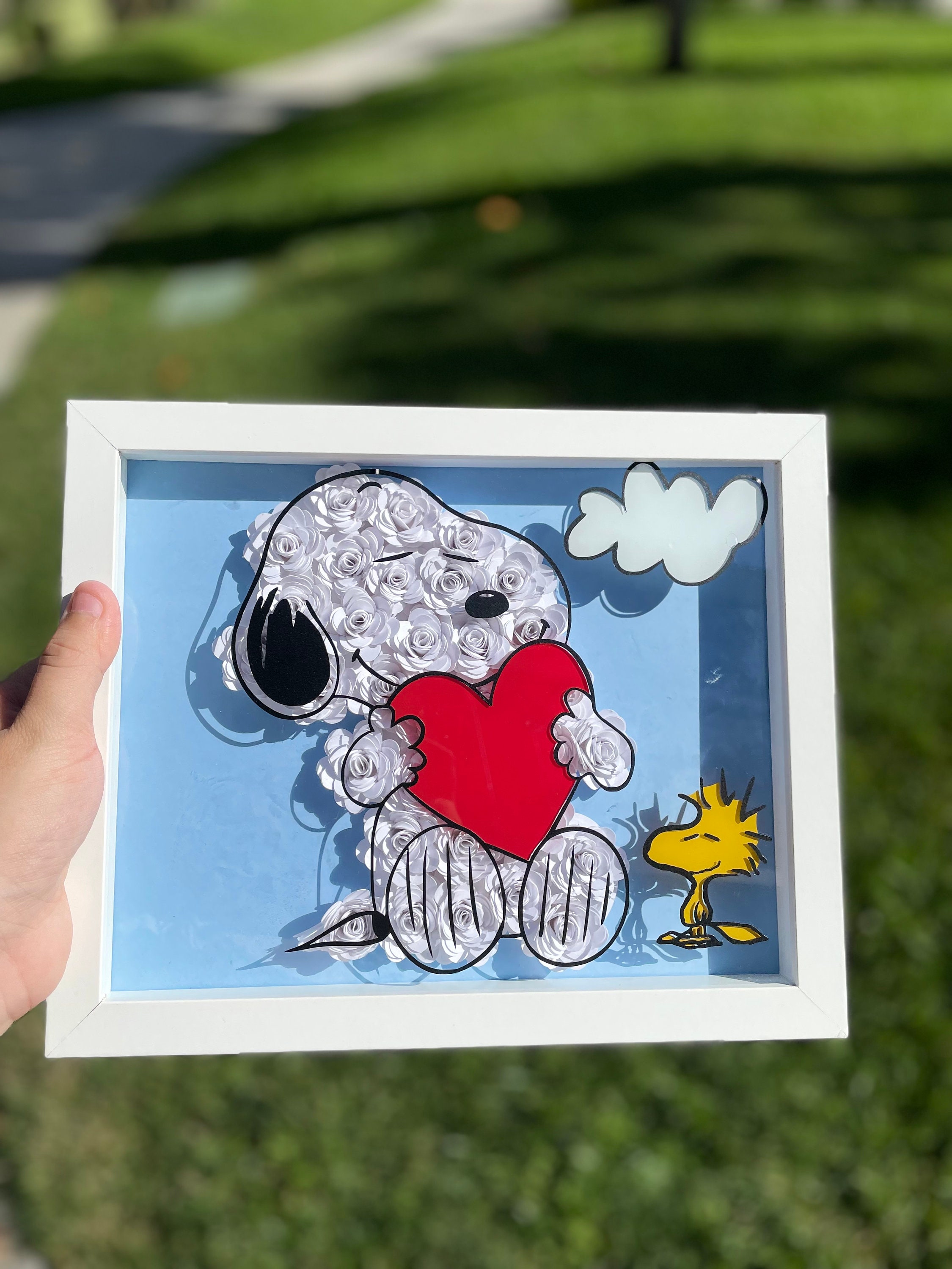 Snoopy Rose Shadowbox - Etsy