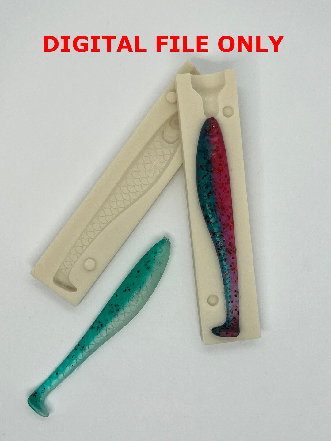 4" Minnow Swimbait Mold Model for Bass, Pike, Walleye, Muskie ...