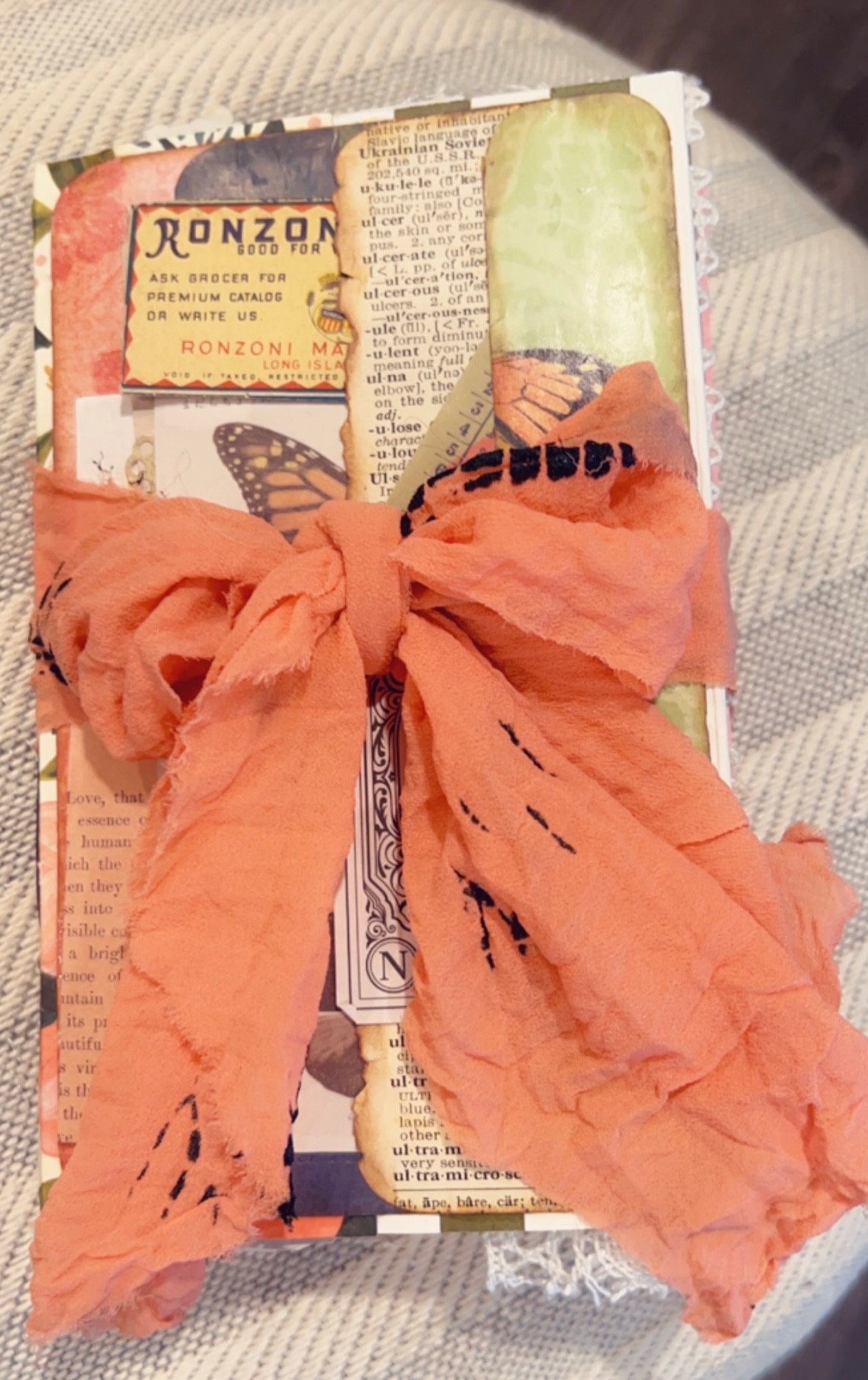Vintage Botanical Junk Journal With Beautiful Colorful Pages, Coffee ...