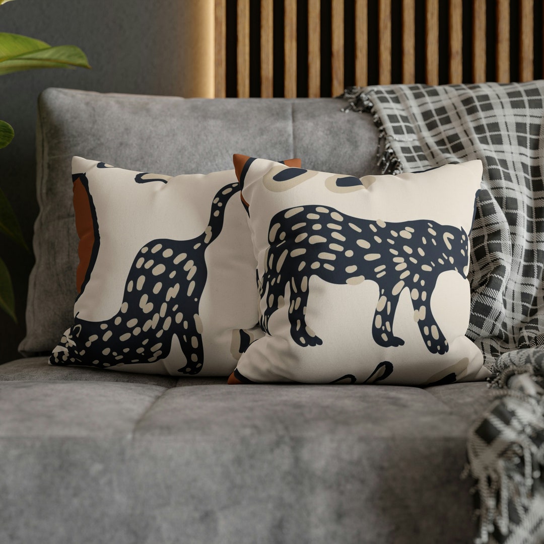 Artsy Leopard Contemporary Abstract Artsy Animal Throw Pillow / Square ...