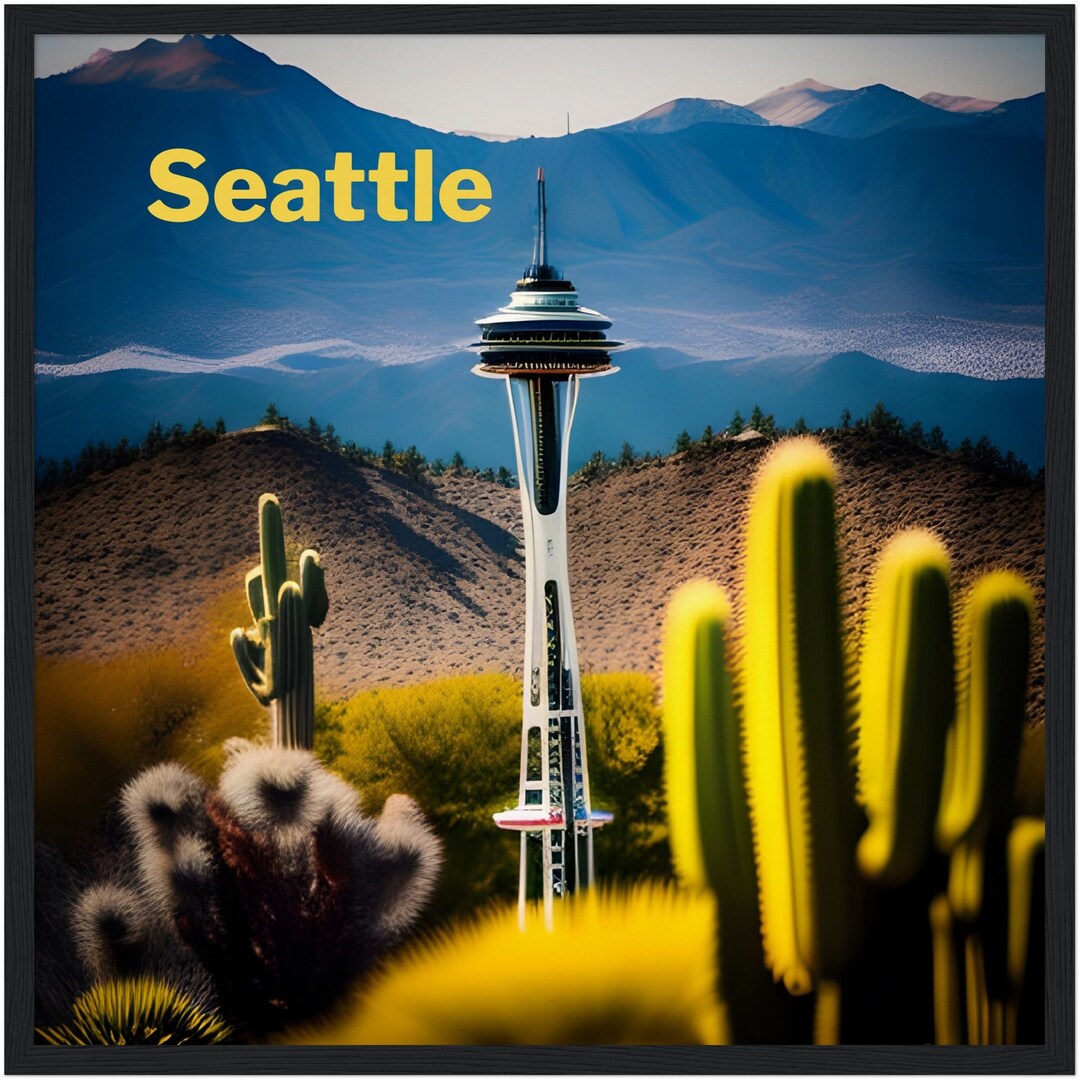 Seattle Space Needle Wall Art Print Funny Posters Gifts - Etsy